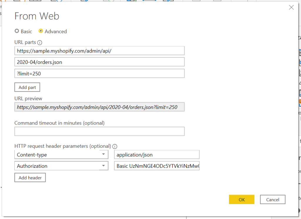 Bring Data in Power BI via APIs using Basic Authentication