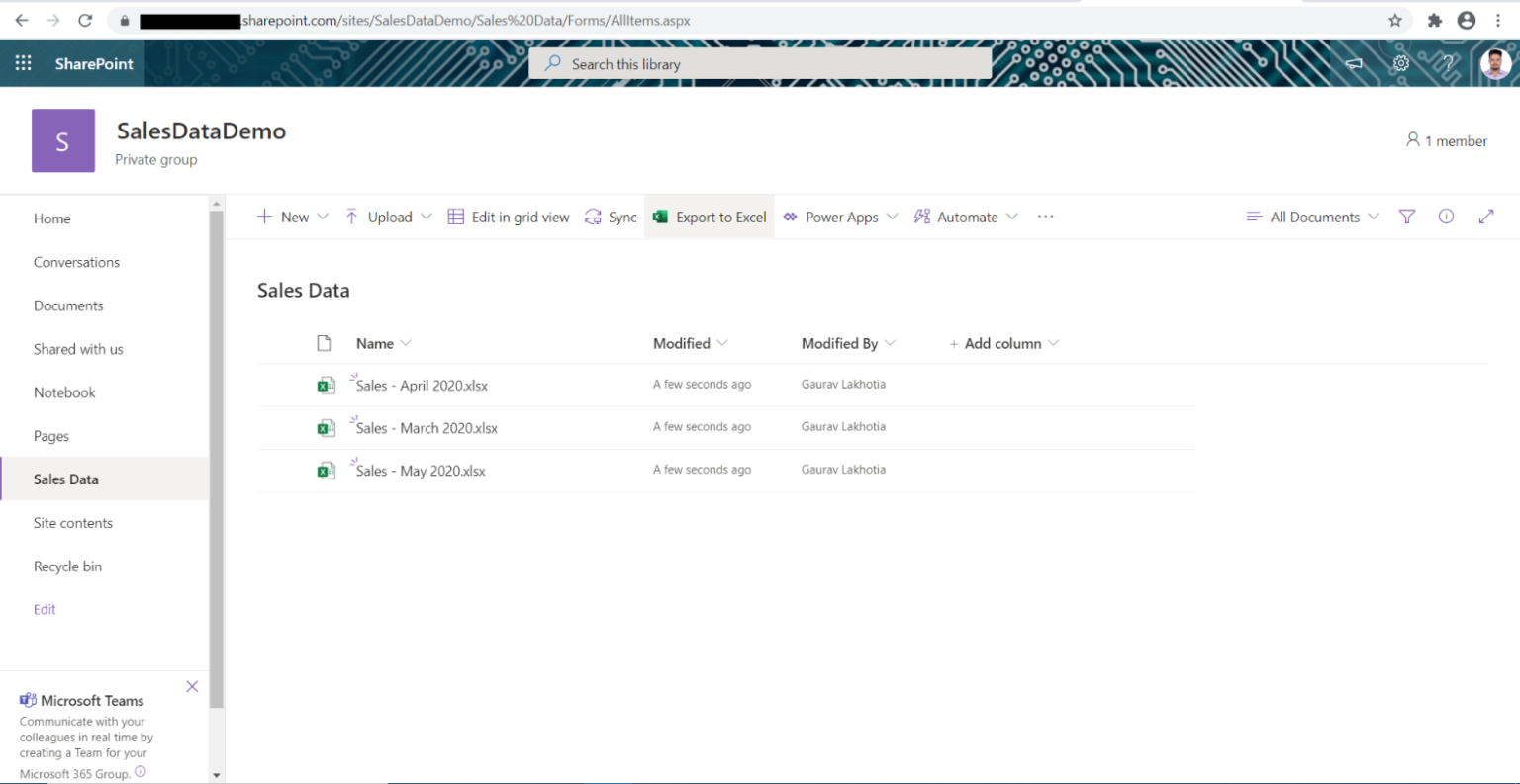 Accessing Excel File Stored On Sharepoint Site From Microsoft Power Bi