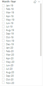 Create Month-Year Axis Slicer in Power BI Using DAX