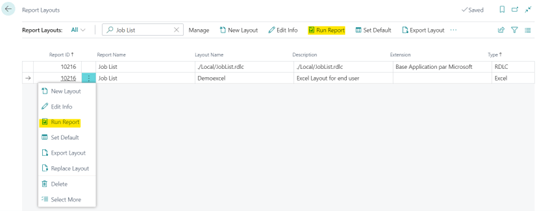 How End Users Can Create Excel Layouts Using An Existing Report Show Any Message Or Blank Card