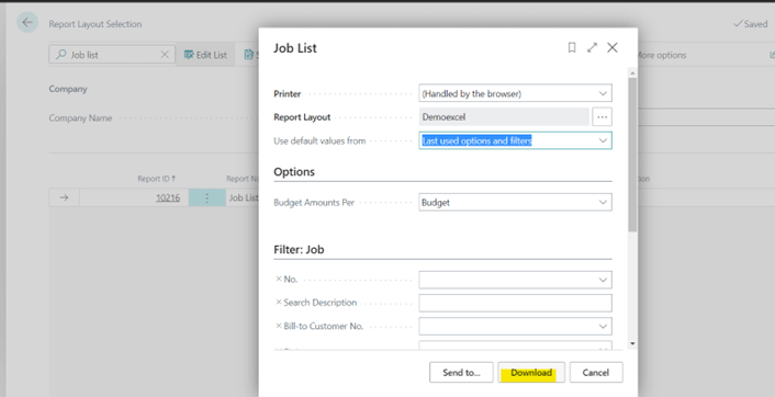How End Users Can Create Excel Layouts Using An Existing Report Show Any Message Or Blank Card