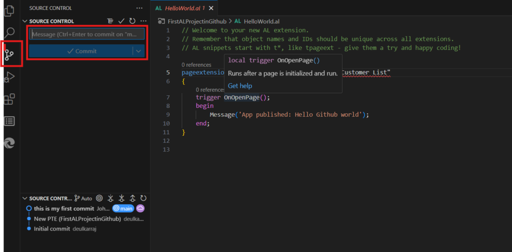 Managing AL Projects in GitHub for Business Central Developers