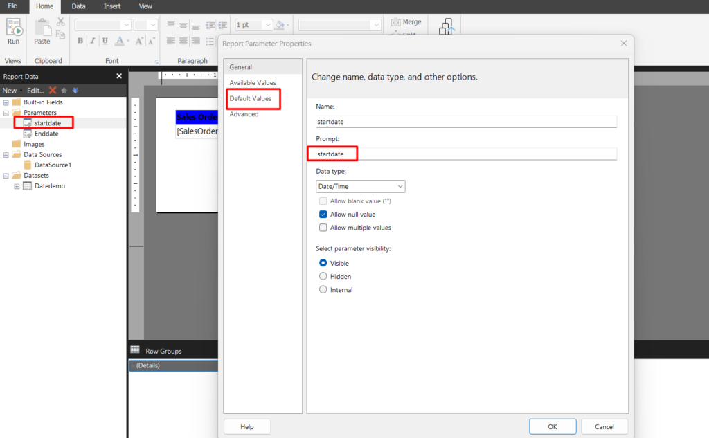 How to Set Default Date Parameter in SSRS Report or Report Builder How to Set Default Date Parameter in SSRS Report or Report Builder
